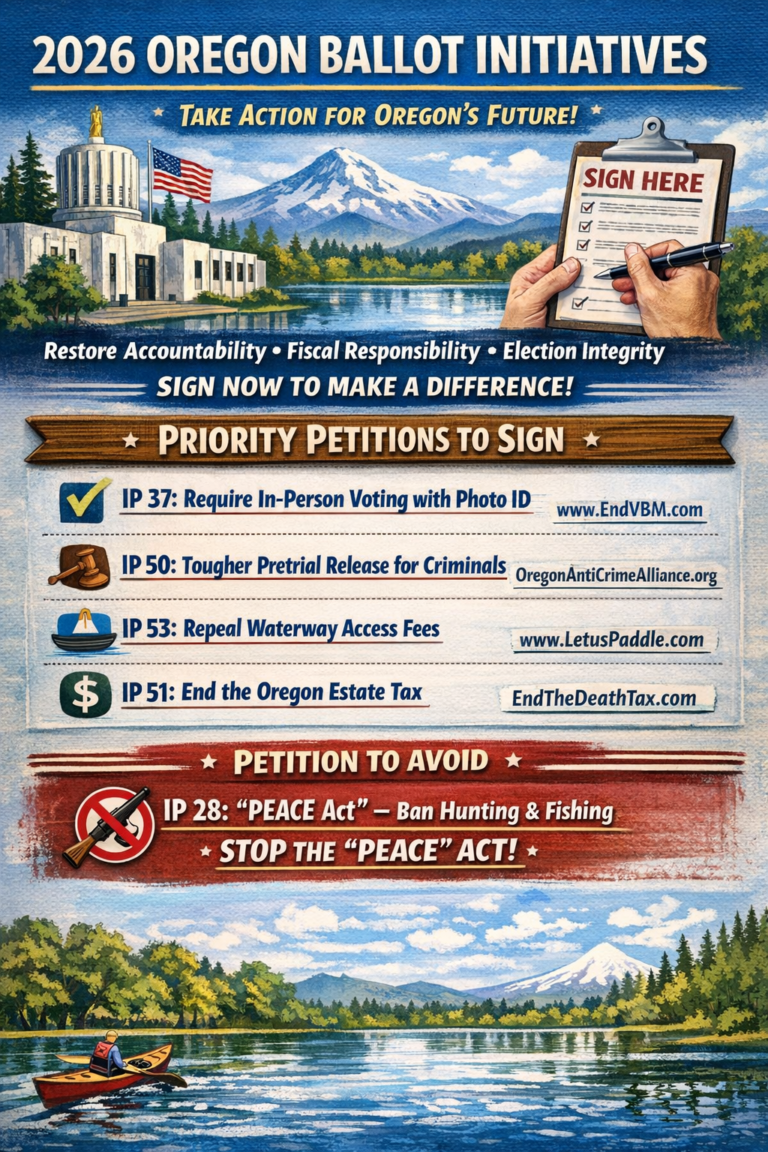 2026 Oregon Ballot Initiative Petition (IP) out for signature gathering ...